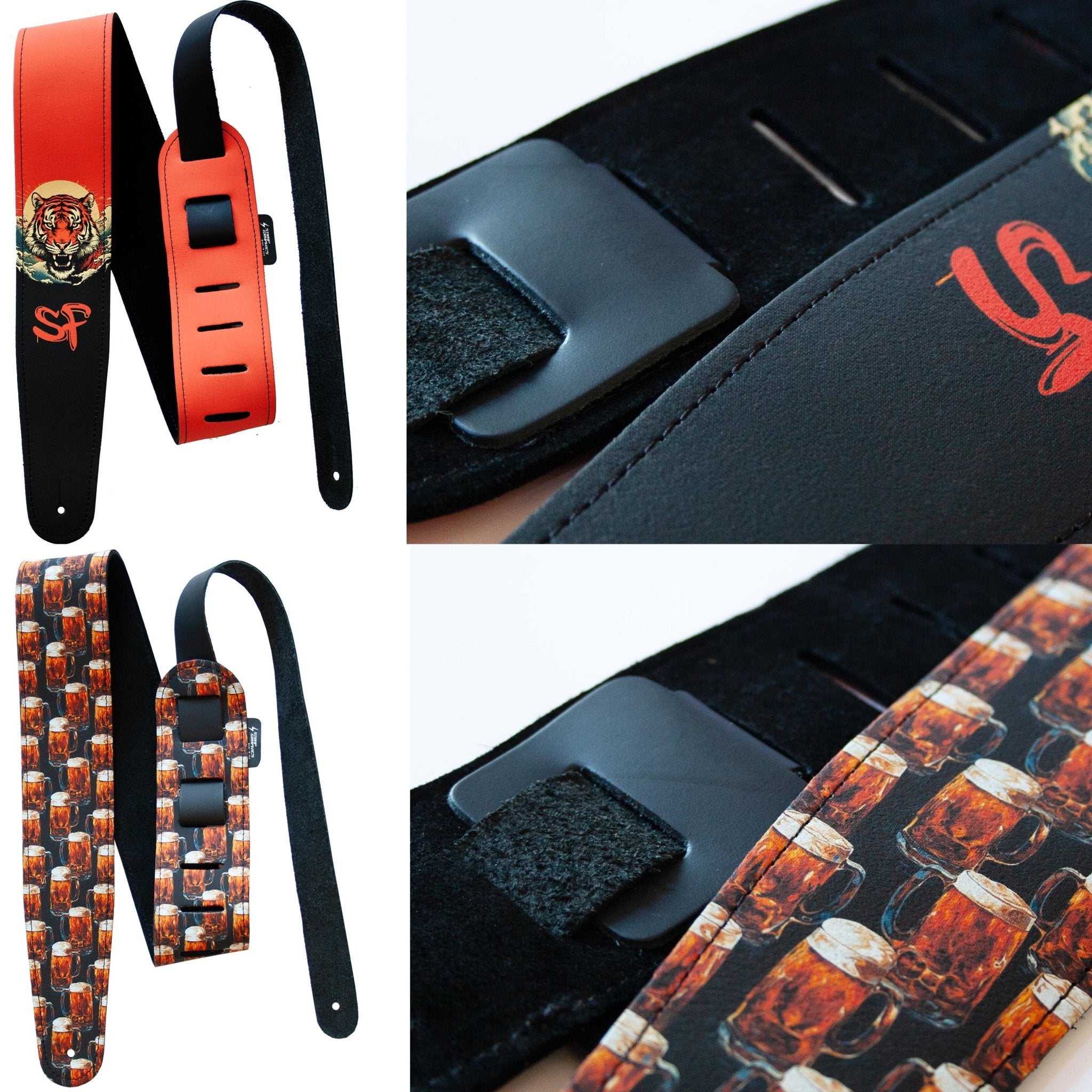 2.5″ Custom Leather Guitar Strap Design Your Own – StrapGraphics