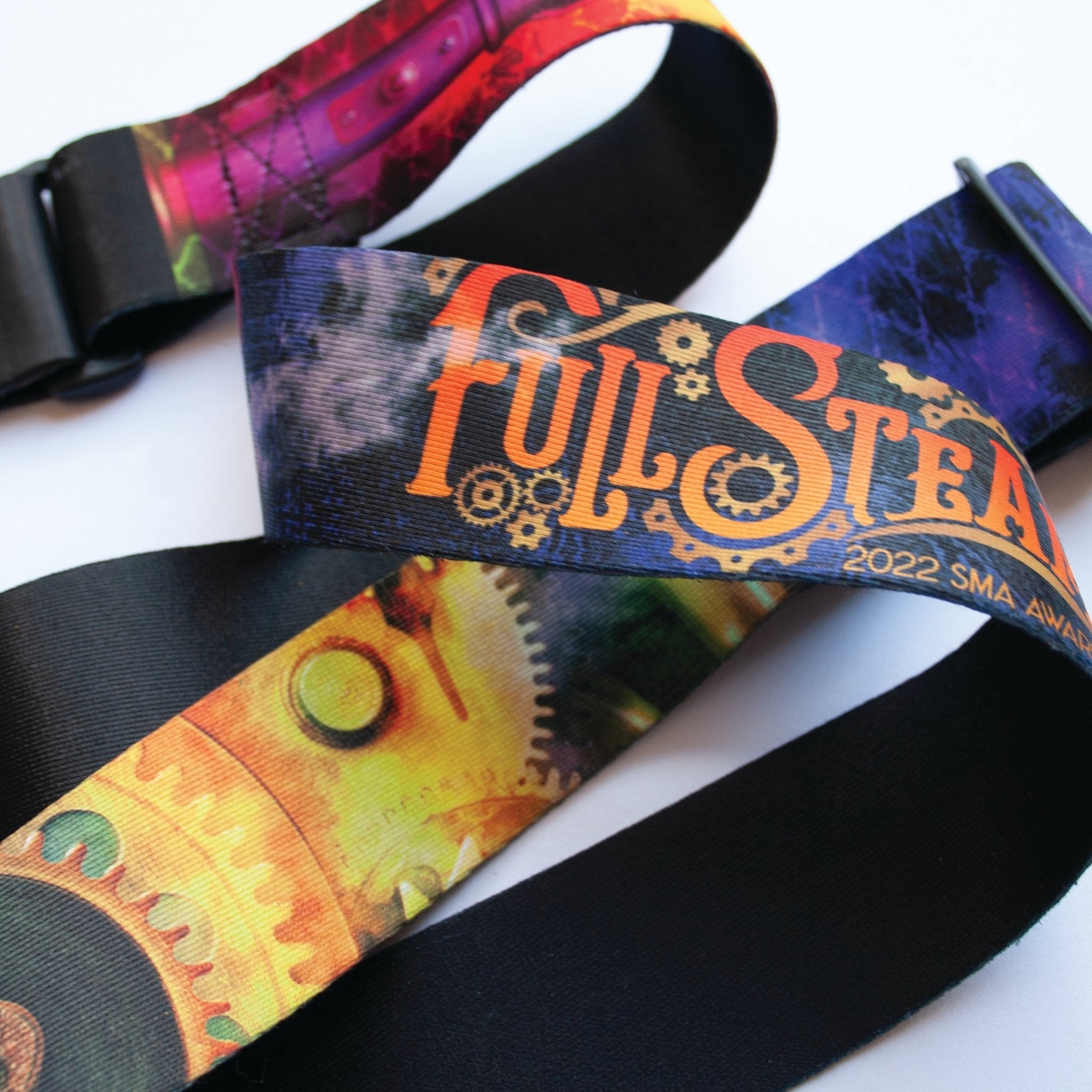 Design-Your-Own Guitar Strap – White Base with Custom Background Color ...